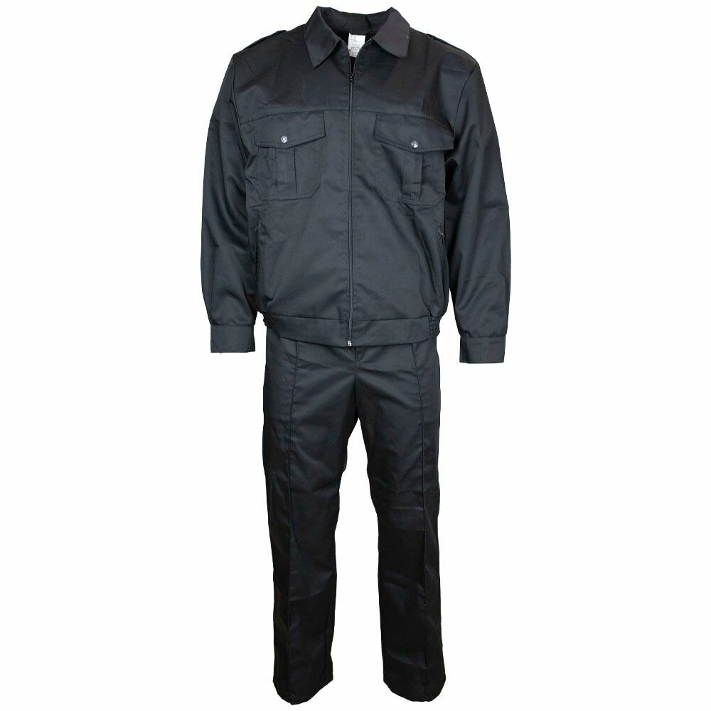 Форма (костюм форменный) охранника (сотрудников охраны ЧОП). Ткань черный смесовая ткань