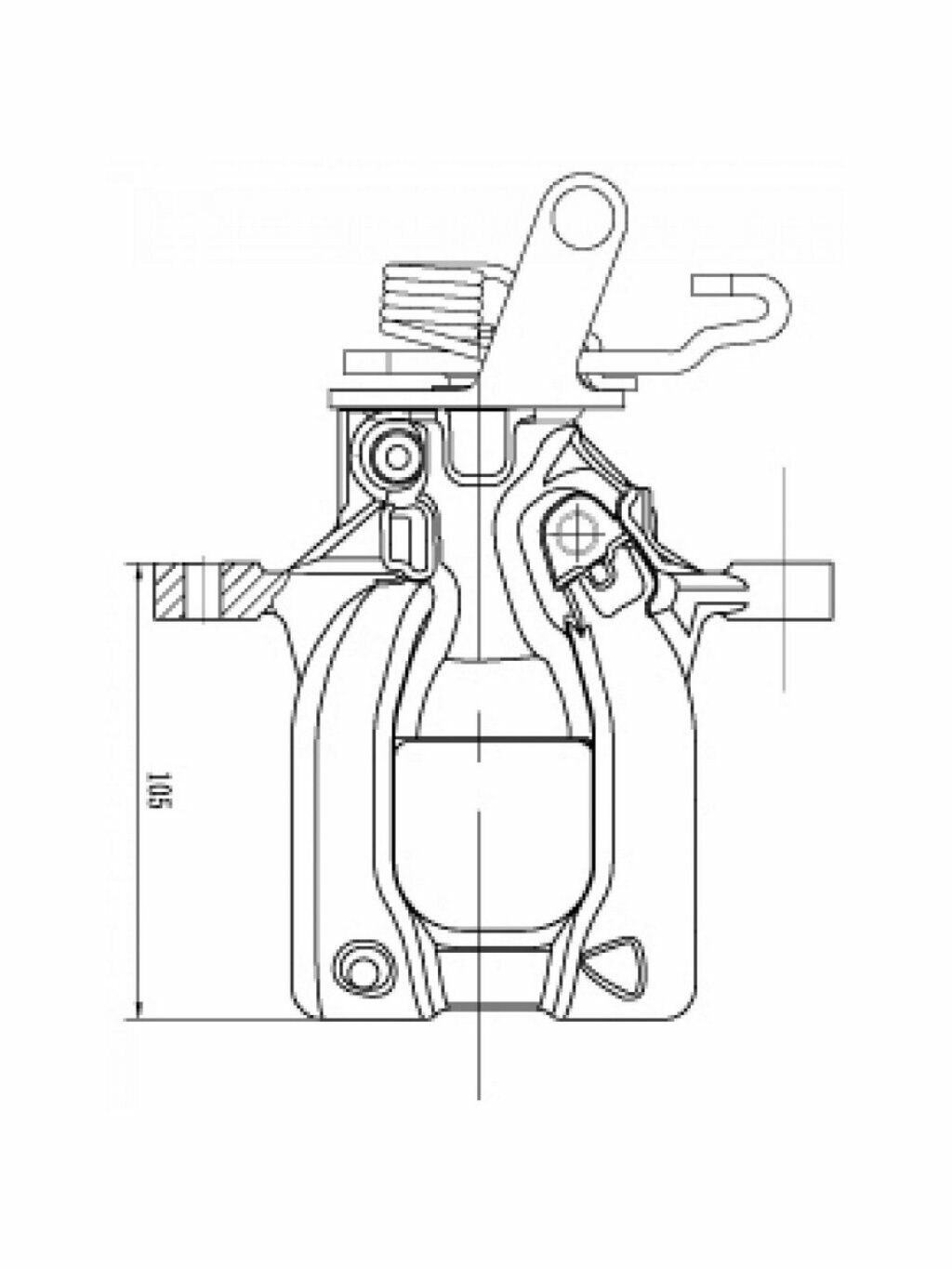 Суппорт тормозной задний левый d=38 мм TRIALLI CF 002166