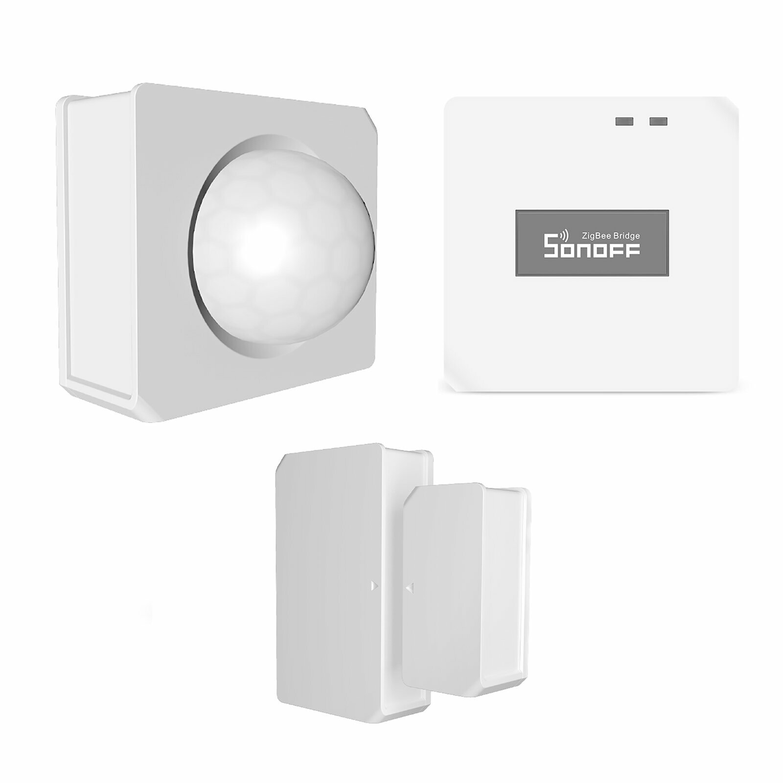SONOFF ZBBridge Zigbee 3.0 APP Wireless Remote Controller Smart Home Bridge Voice Control Google Home + 1 ZigBee Wireless Door Window Alarm Sensor + 1 ZigBee PIR Motion Sensor