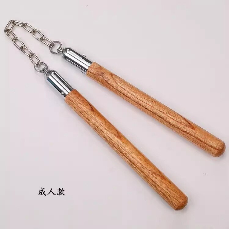 Деревянная двухсекционная палка из массива дерева для детей, студентов и взрослых, практическая двухсекционная палка, специальная деревянная красная палка