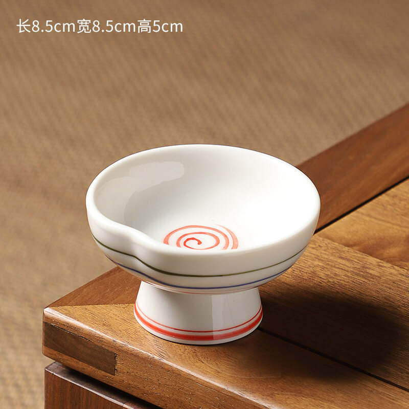 Японская мини-керамическая тарелка для фруктов, ручная роспись, высокая тарелка для чая, закусок, фруктов, молочных коктейлей, мороженого, десертов и пудингов