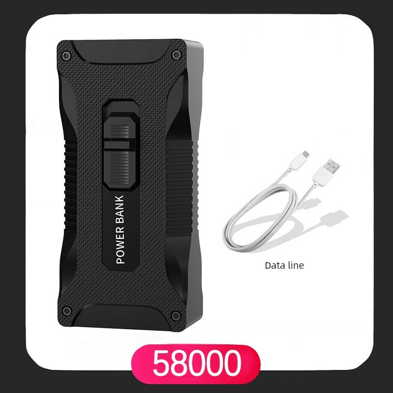 Двухрежимный мощный фонарь-пауэрбанк: светодиодный, ультраяркий, дальнобойный, перезаряжаемый, для дома, улицы,