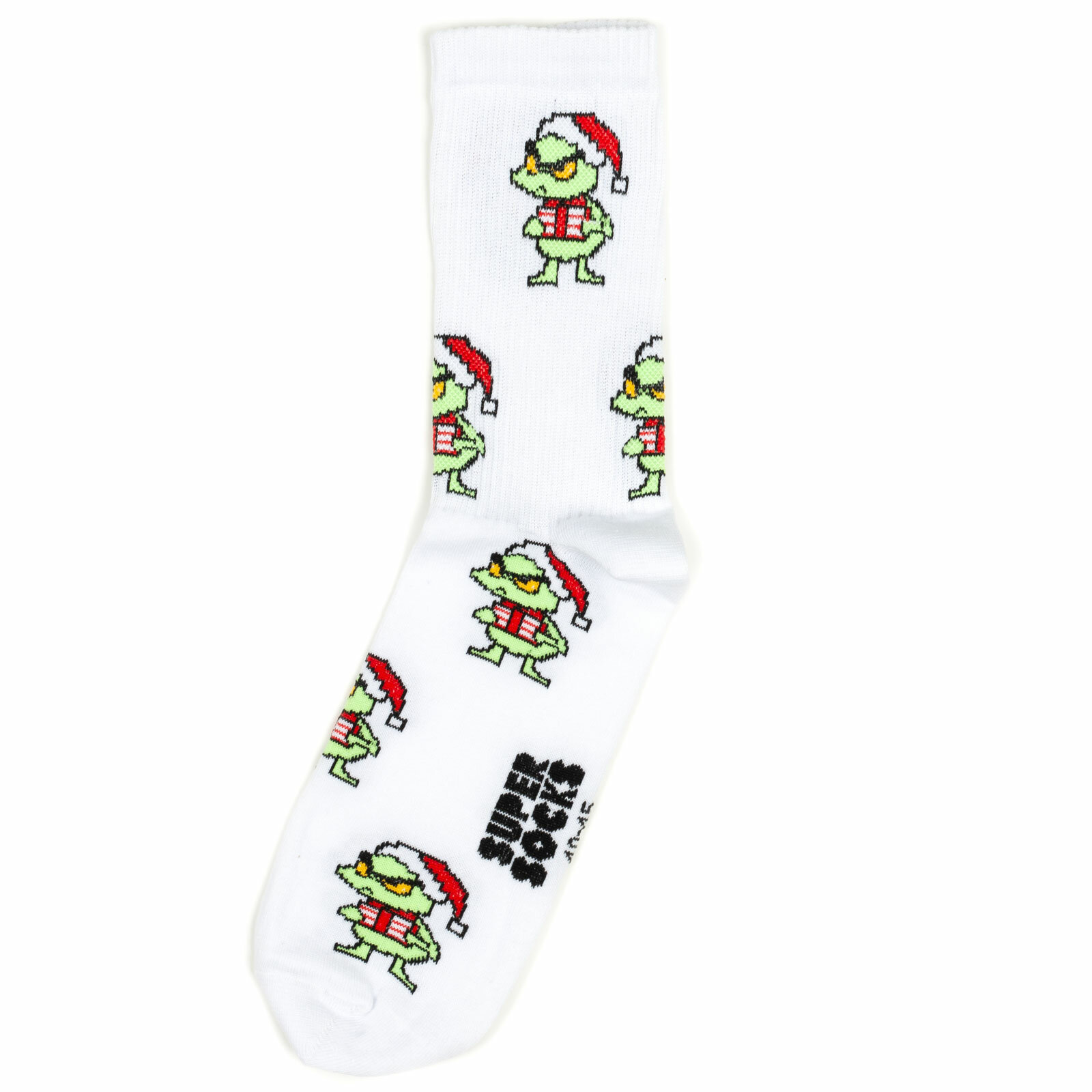 Носки Super socks Носки с рисунками Super Socks - Гринч, размер 35-40, белый, красный, зеленый — фото 1