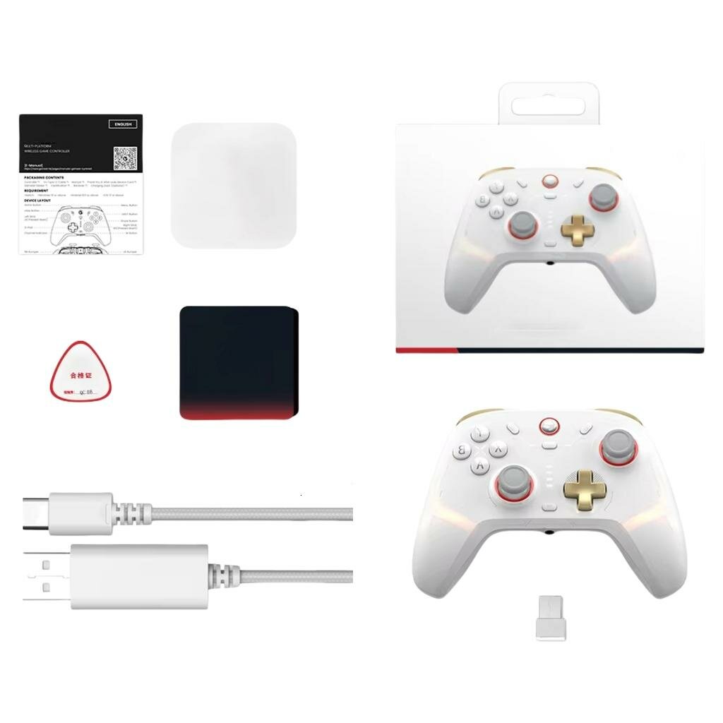 Контроллер TMR Sticks с гироскопом и задними кнопками, Белый