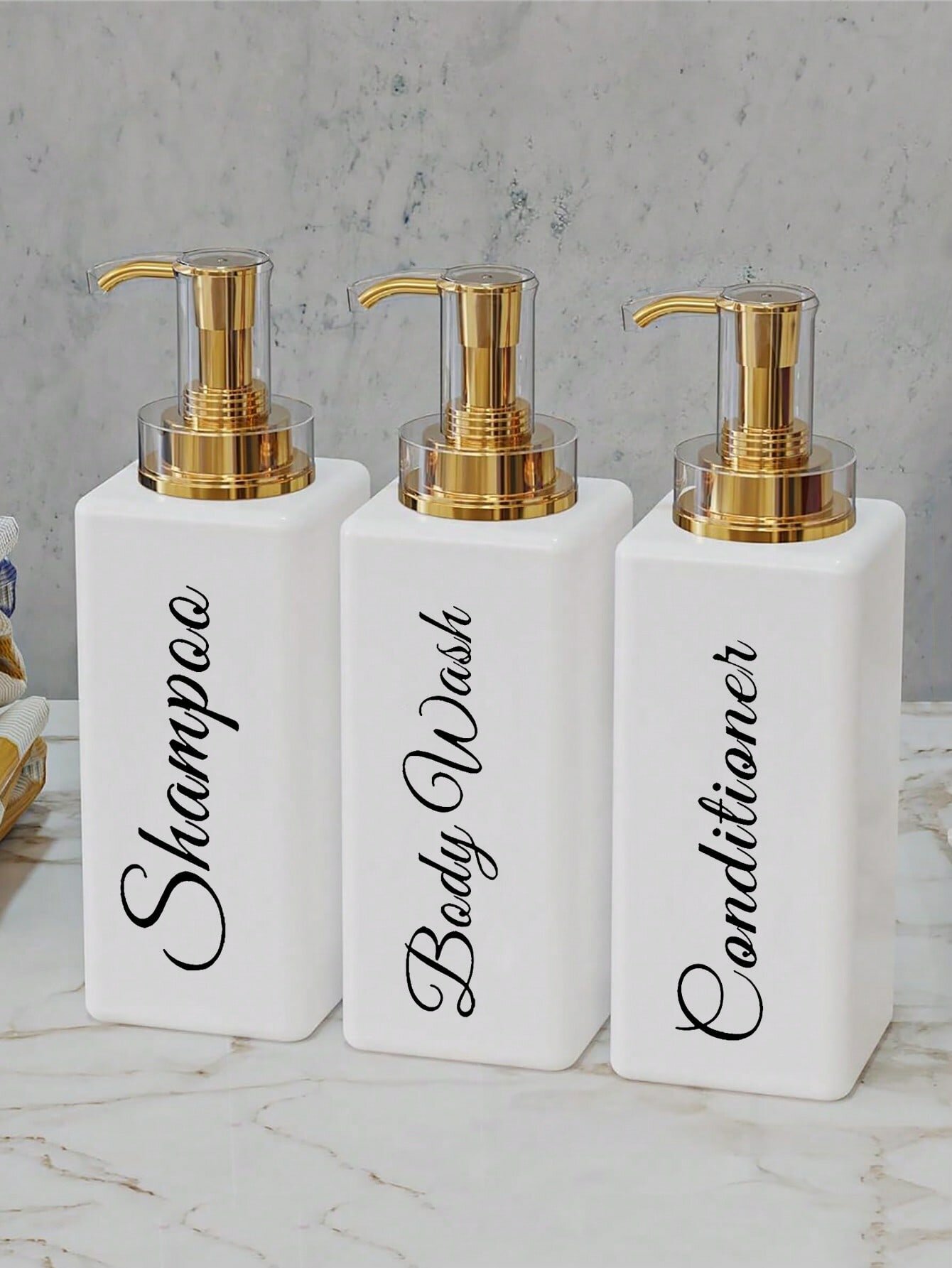 Диспенсер для жидкого мыла/геля для душа, Набор дозаторов для ванной; Диспенсер для мыла 500 мл, 3 шт