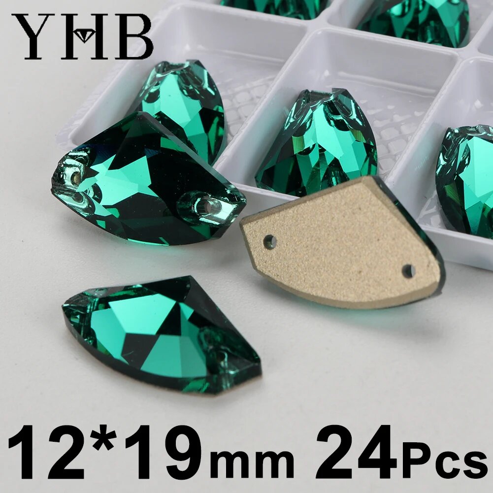 Камни для шитья YHB Galactic 12X19mm, 24шт