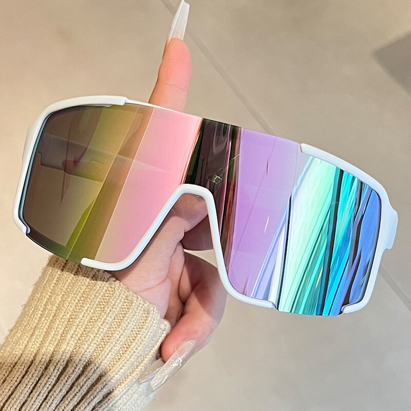 Солнцезащитные очки для женщин, очки для альпинизма и велоспорта, цельные большие рамки для лыжных очков, ветро- и солнцезащитные очки для мужчин с большими лицами