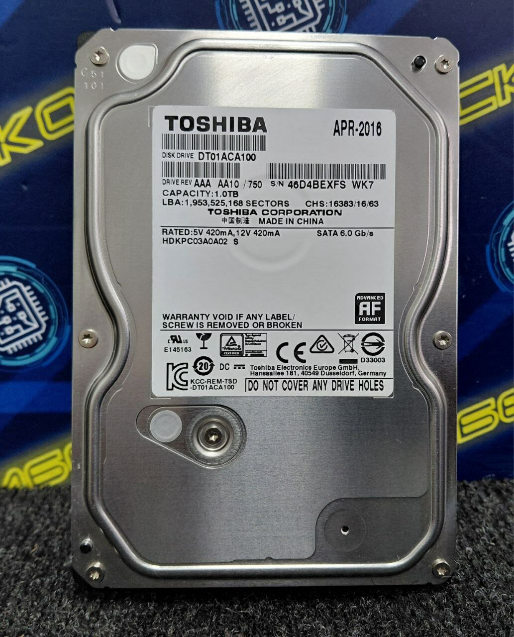Жёсткий диск 3.5" Toshiba 1TB DT01ACA100