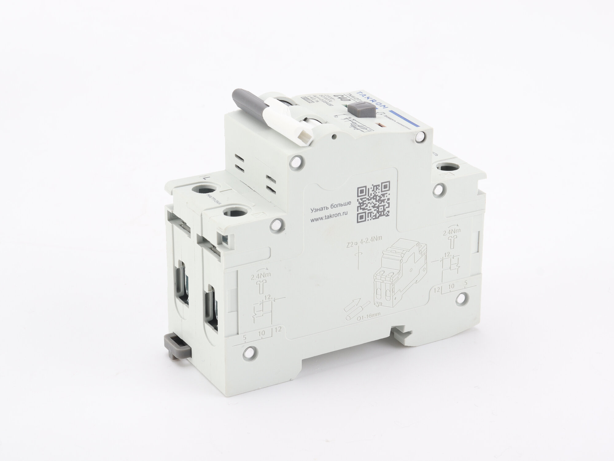 Дифференциальный выключатель TAKRON TNAVDT1 2Р 20А 30мА тип АС