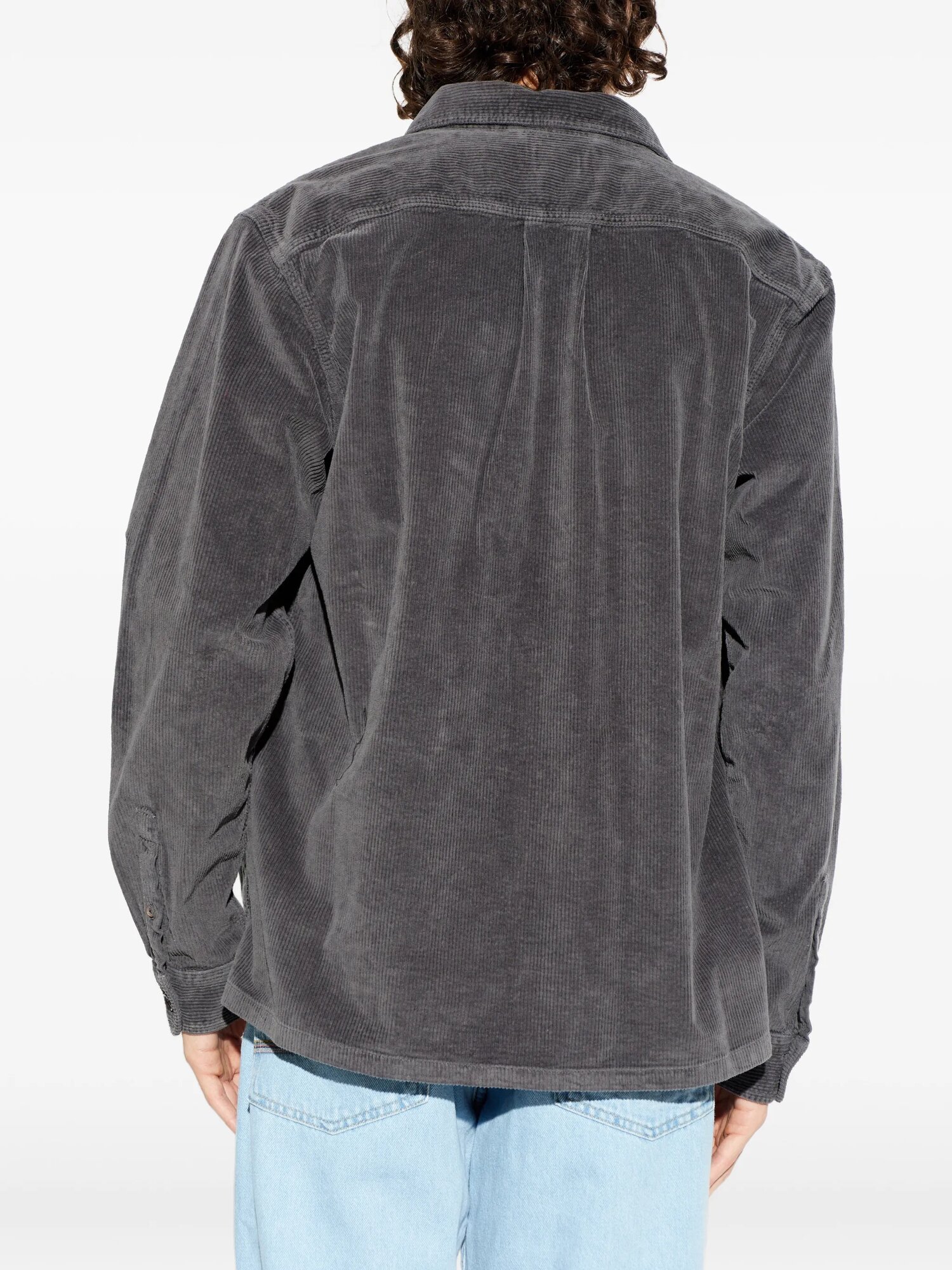 Рубашка Paul Smith Patch-pocket corduroy shirt, размер M, серый — фото 1