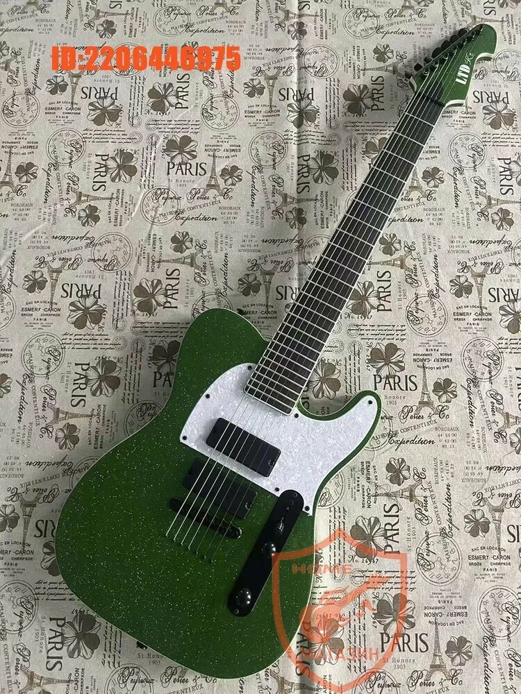 Fende Электрогитара Электрическая гитара Rock Band Star Model в золотом цветочном 7-струнная 39"