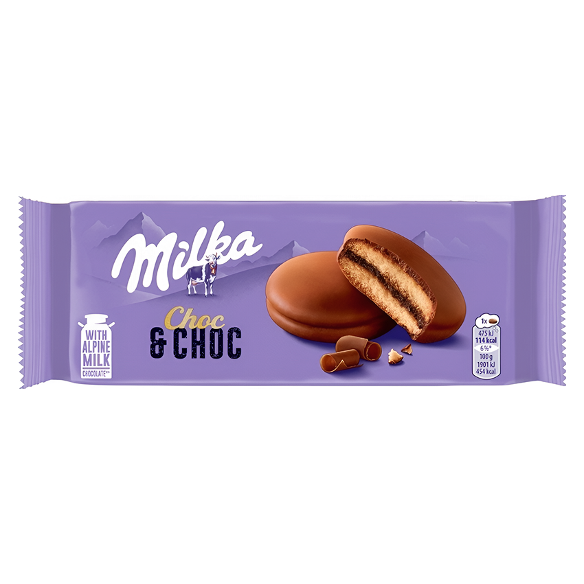Milka Choc&Choc печенье с молочным шоколадом 150 гр