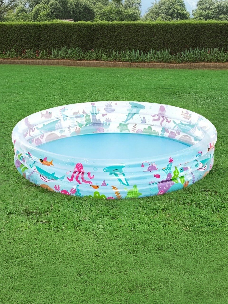 Надувной детский бассейн Bestway Дип Дайв 51005, 183х33 см, 480 литров, для дачи и отдыха, круглый, от 2 лет