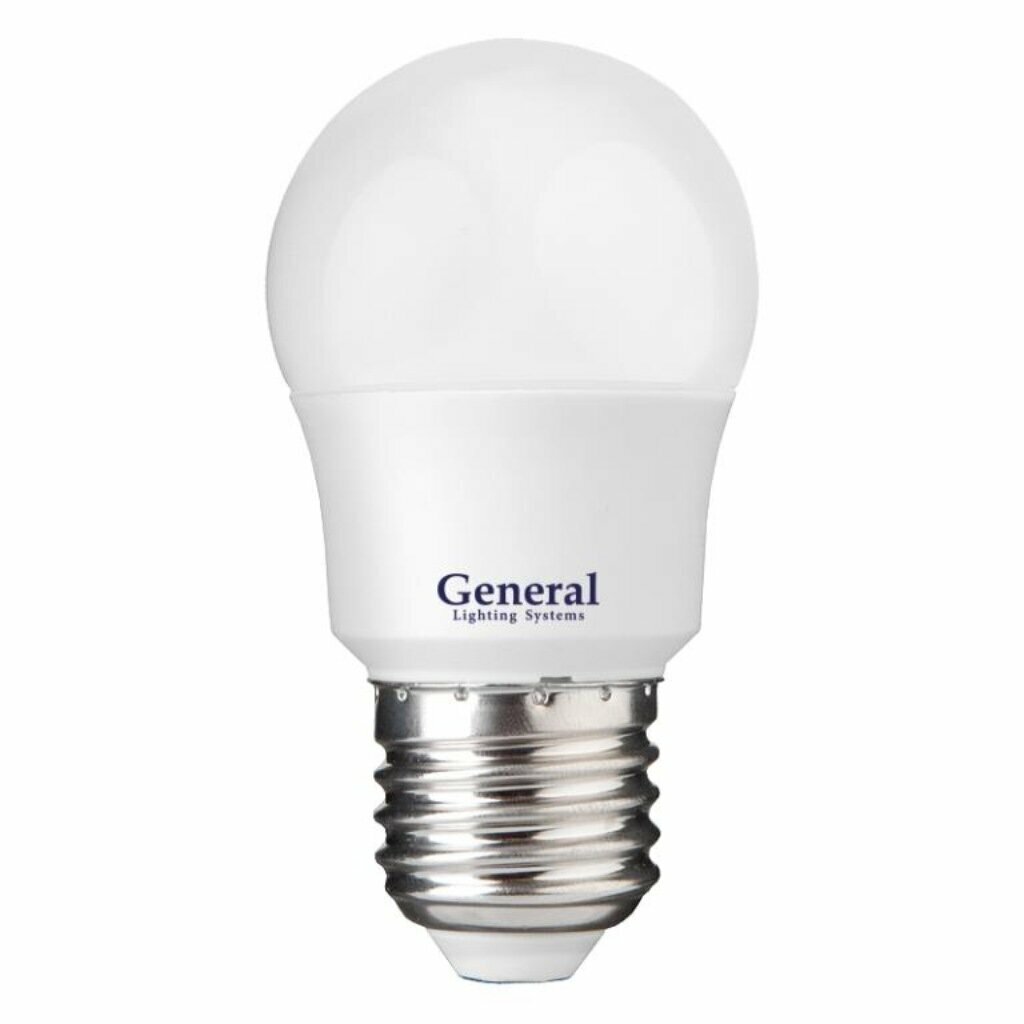 Лампа светодиодная E27 10Вт 2700К теплый белый свет General Lighting Systems шар G45 матовая 800лм 230В 683600