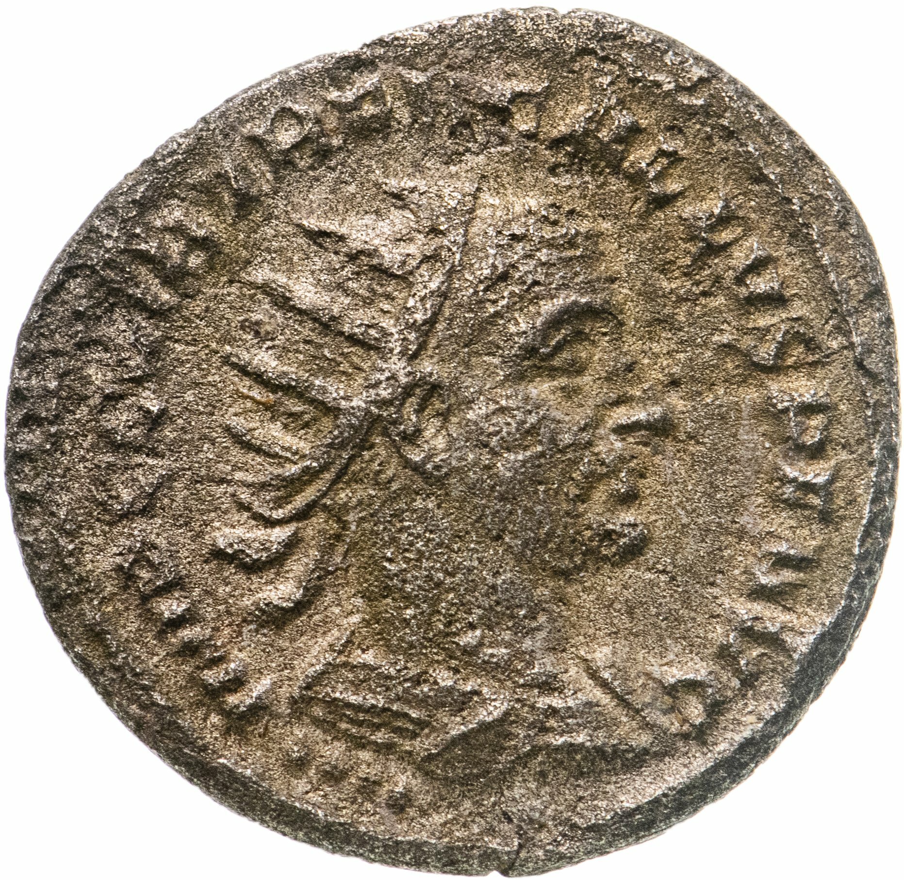 Римская империя, Требониан Галл, 251-253 гг, антониниан реверс: храм с 6 колоннами и божеством в центре, Другой, в сохранности VF-XF