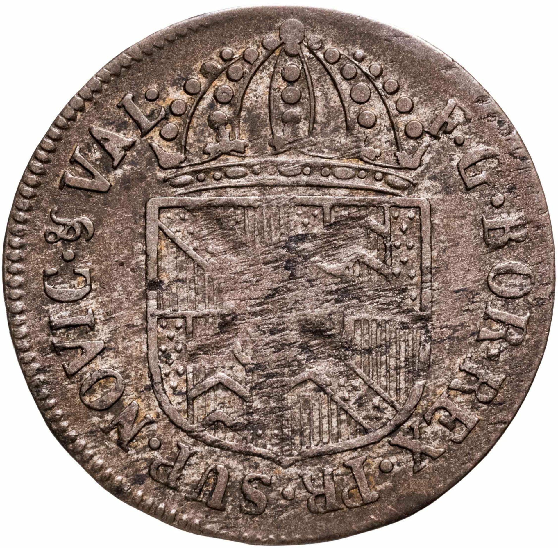 Швейцария, Невшатель 1/2 батцена 1789, Серебро 500, в сохранности VF