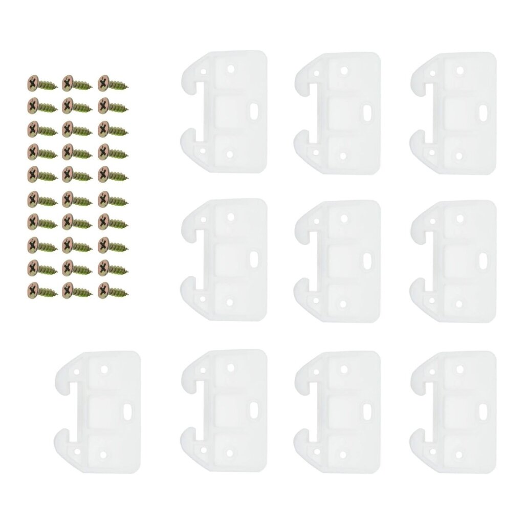 Пластиковые направляющие для ящиков 20 шт. с винтами