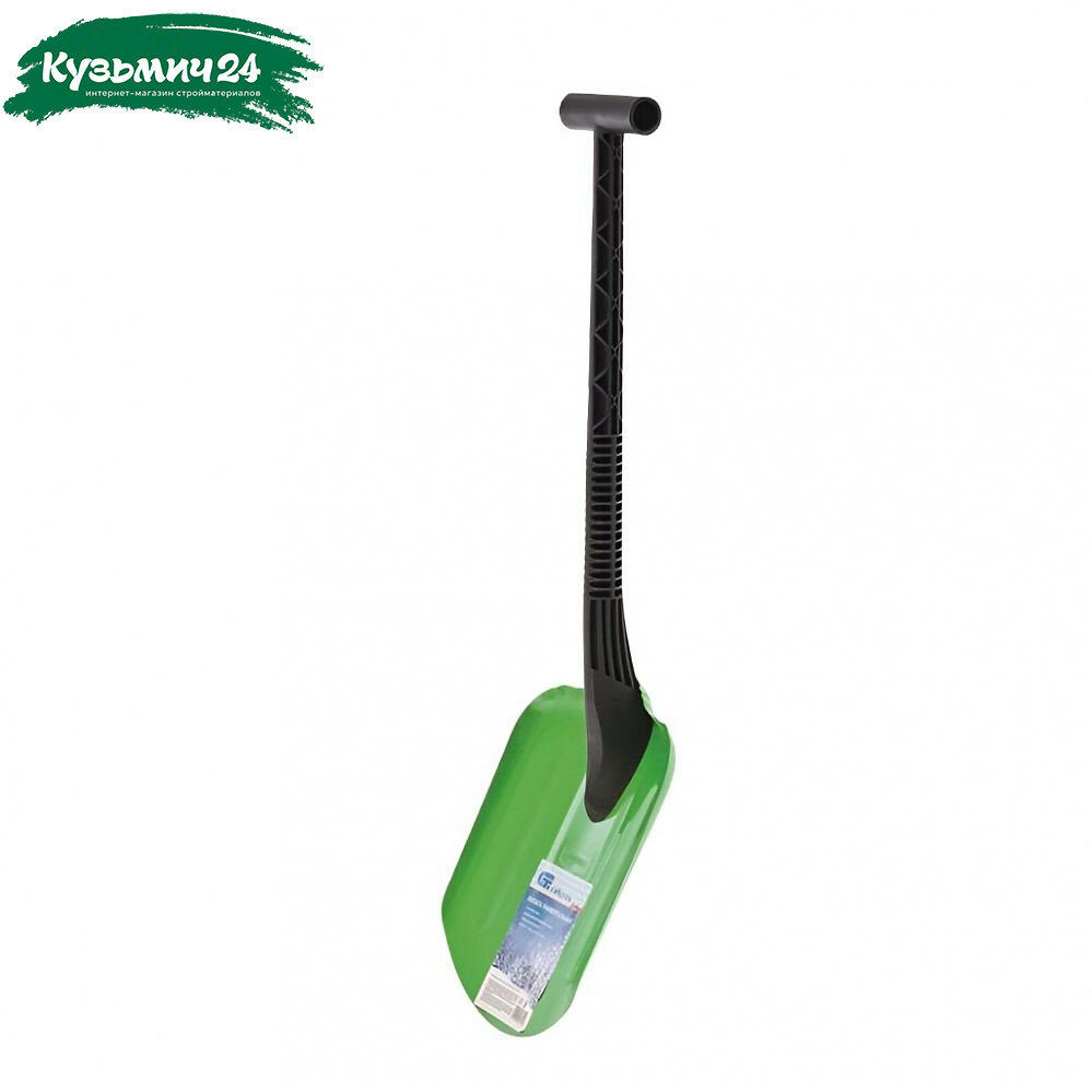 Лопата для снега Сибртех 61623 автомобильная, пластиковый черенок, ковш сталь