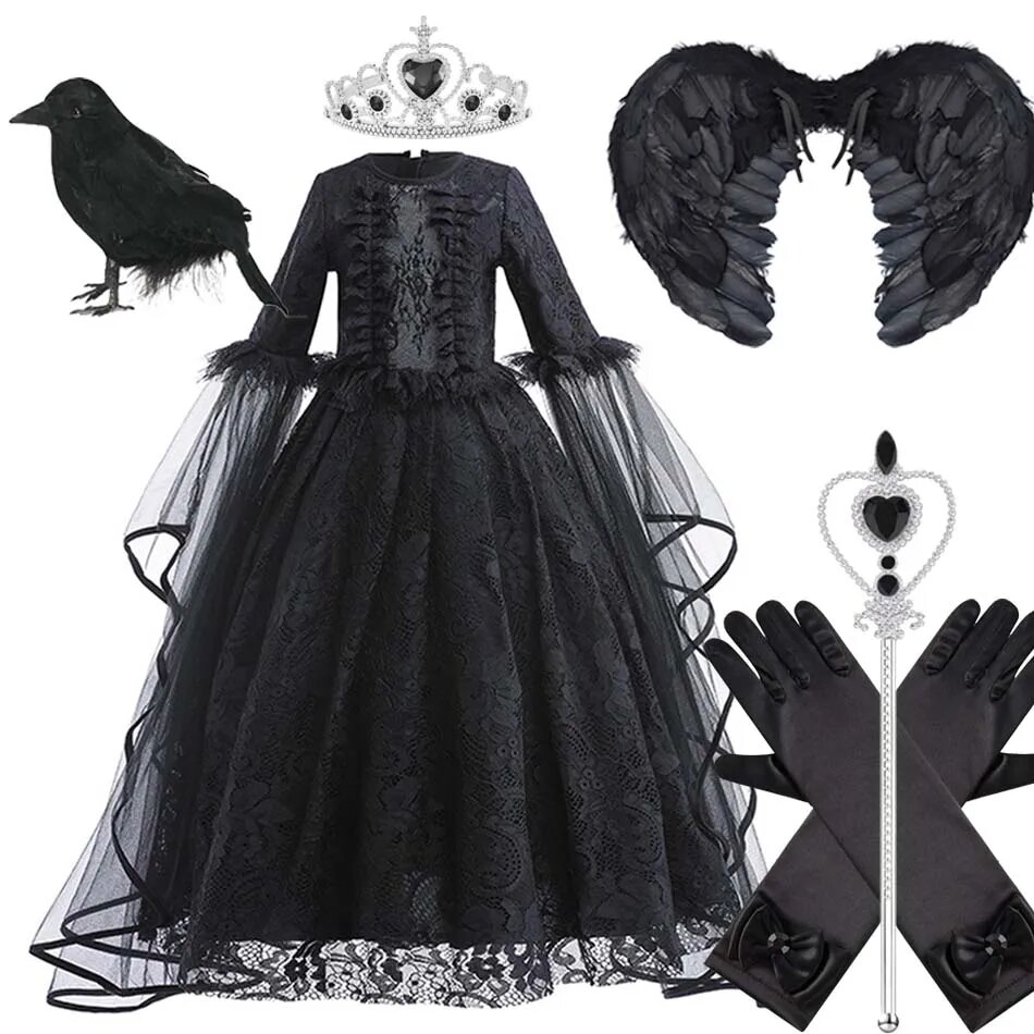 Детское платье Малефисенты Disney черный