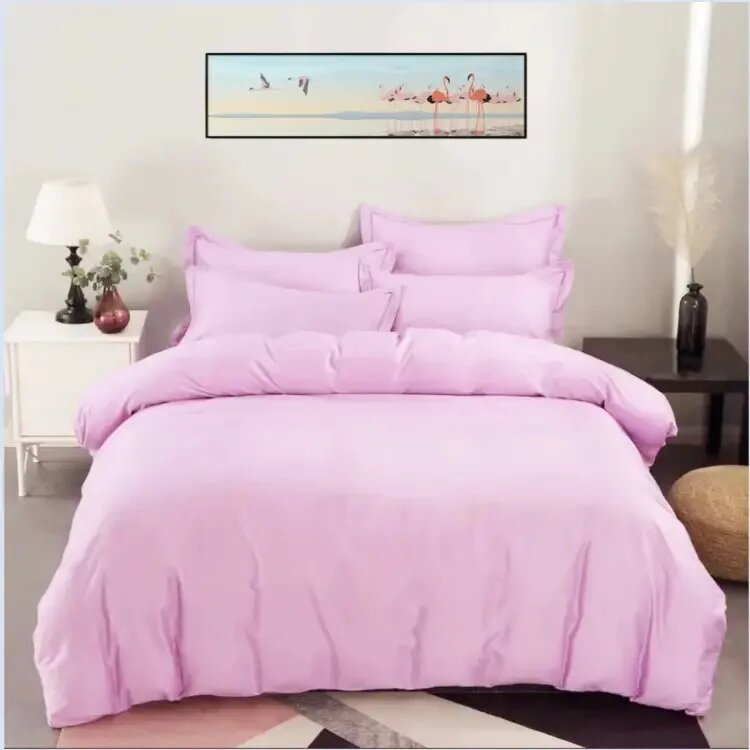 Водонепроницаемые пододеяльники ZHENXISHUSHIMOXI, хлопок, комплект 2 шт. Pillowcases 2PC, Розовый