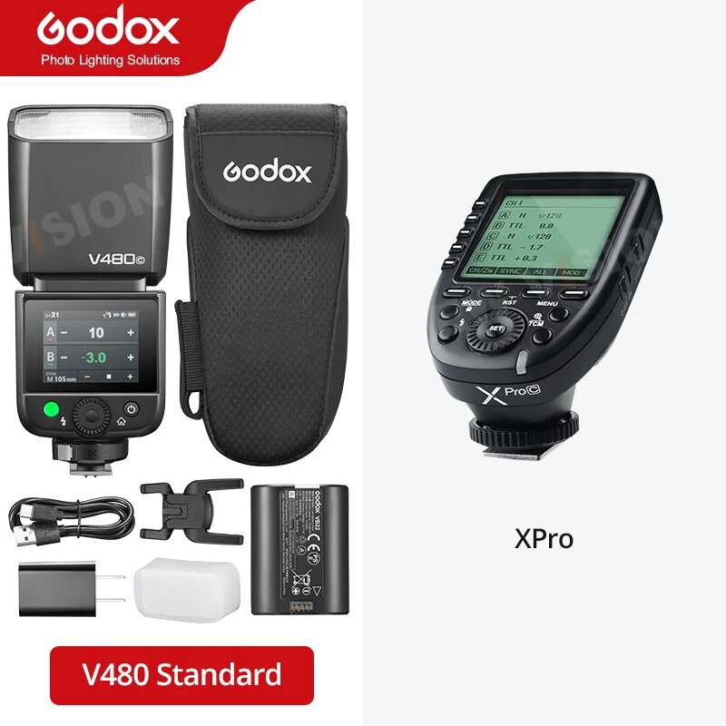 Новый Godox V480 TTL Li-ion камера- вспышка, 650 вспышек на полной мощности, встроенный свет для стилизации для Canon/ Nikon /Sony/FUJIFILM/Olympus