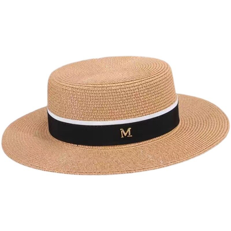 DIY Соломенная Подиум Красный Широкий Козырьек