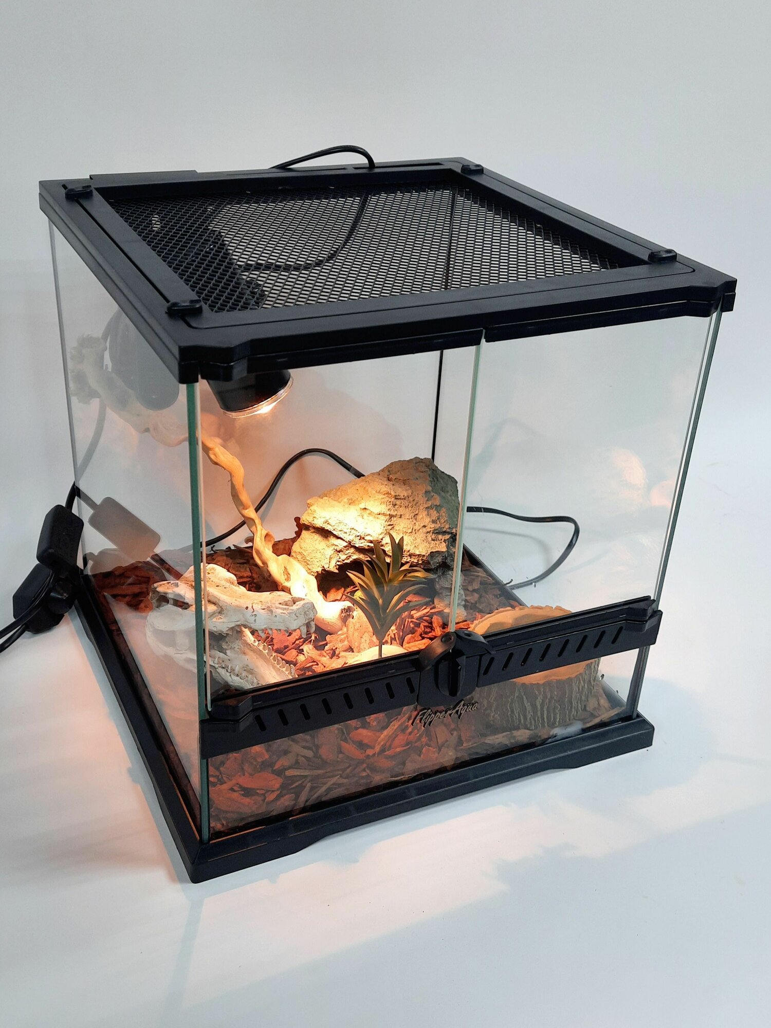 Террариум для рептилий черепах змей флорариум стеклянный для цветов 30х30х30