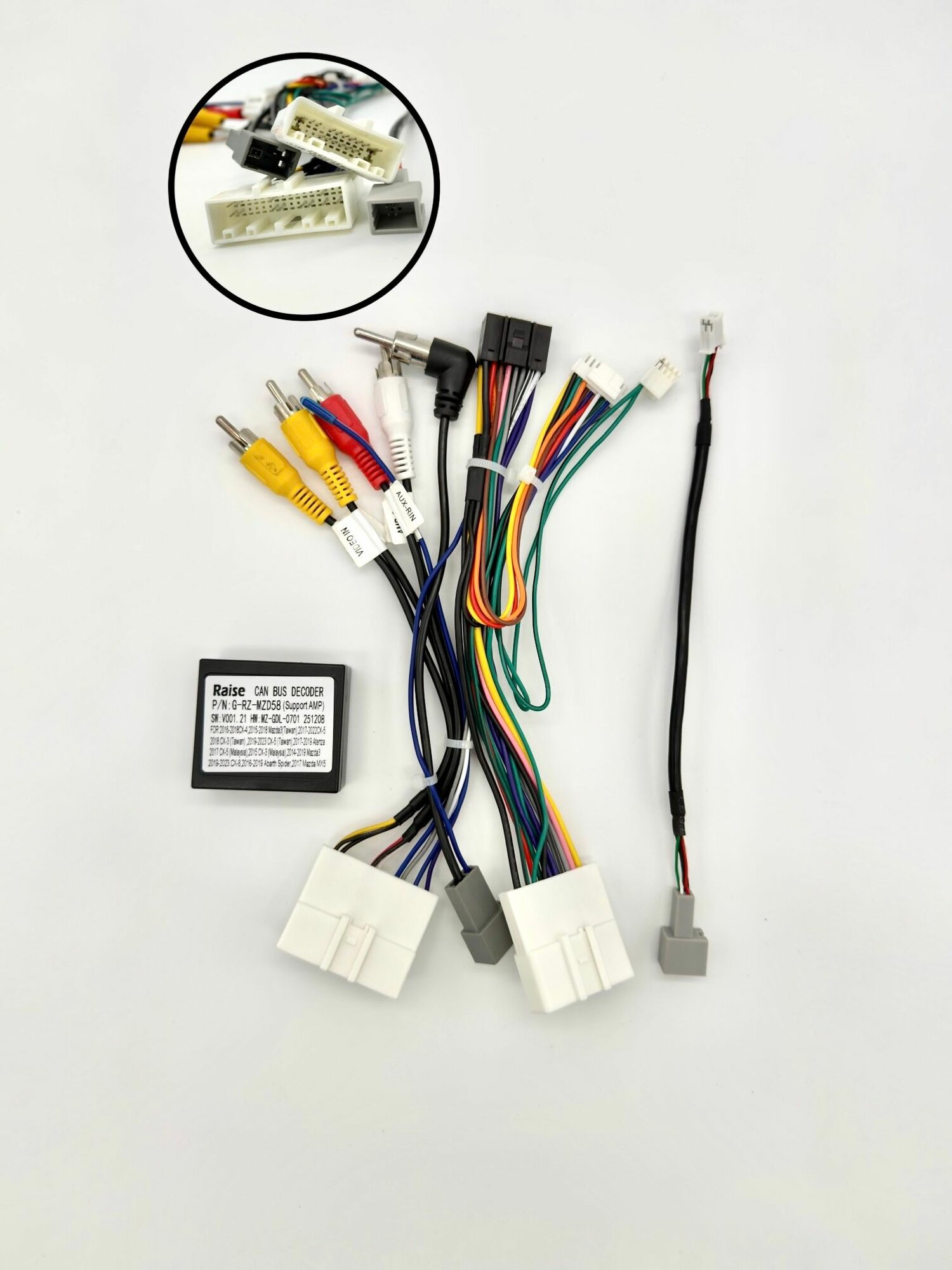 Разъем питания 16 pin с Canbus для Android магнитол в Mazda CX-4 2016+ (Raise)