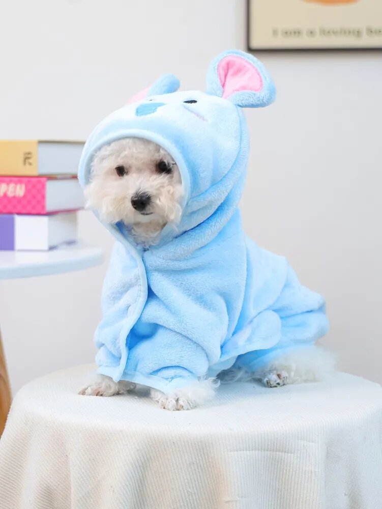 Ванные халаты, HAPPY DOG, домашние собаки и кошки доступны, синие, высококачественные ткани, удобные и мягкие, водопоглощающие