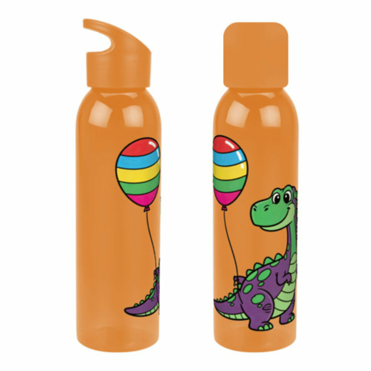 Бутылка для воды «Динозаврик с воздушным шариком» (оранжевый)