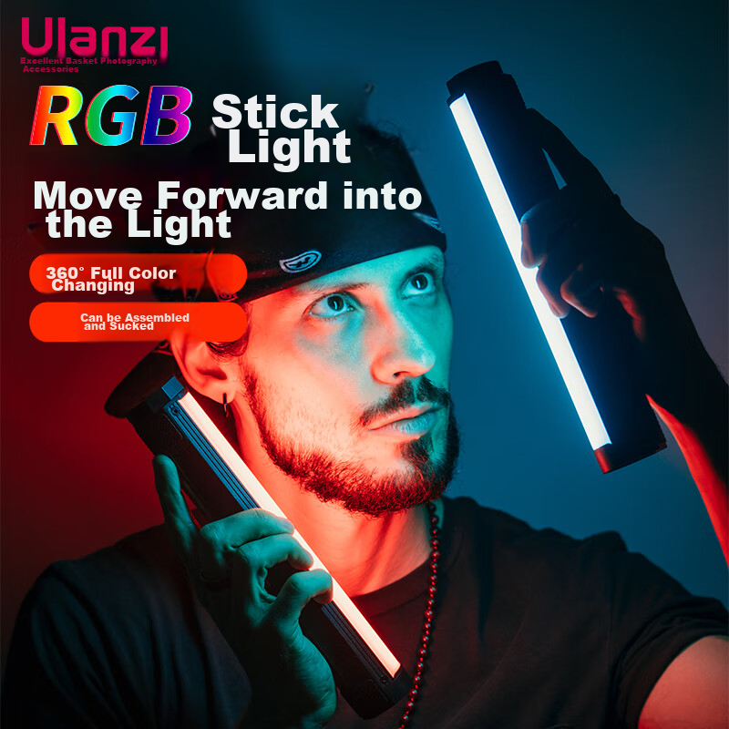Ulanzi VL110 Магнитная RGB полная цветовая переносная вспышка с двойной цветовой температурой для зеркальных камер и