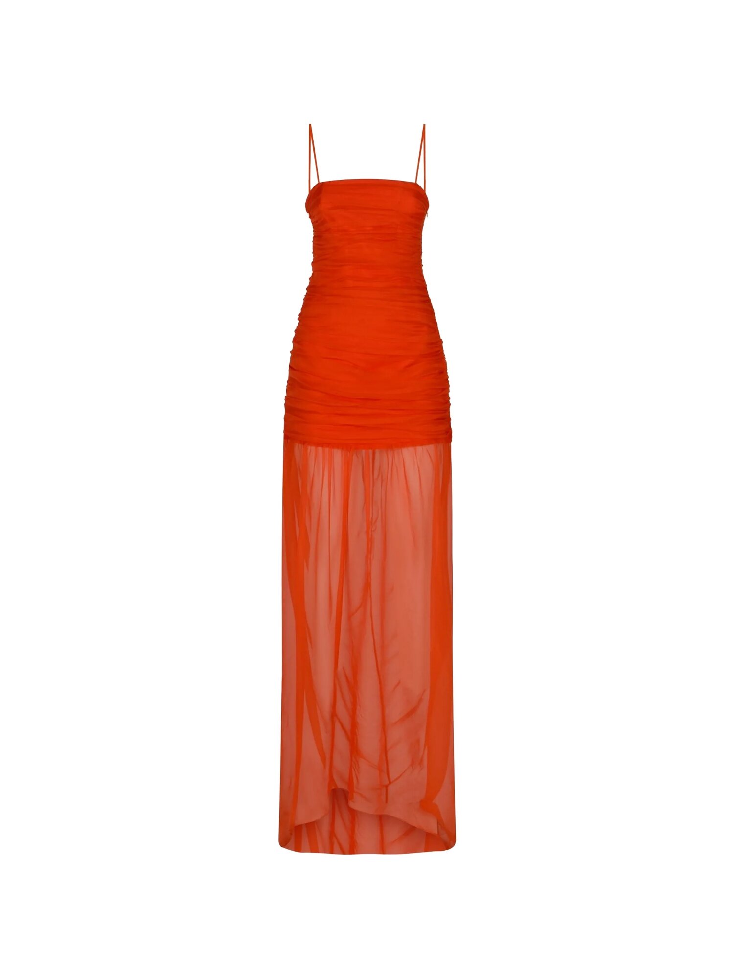 Платье Ruched sheer-panel dress
