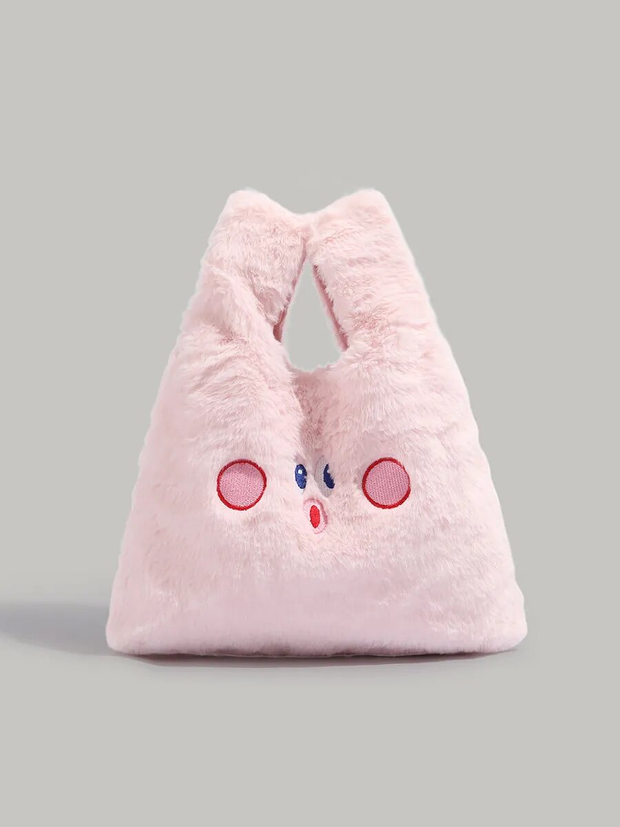 Нишевая вышитая плюшевая милая мультяшная мягкая сумка для д
