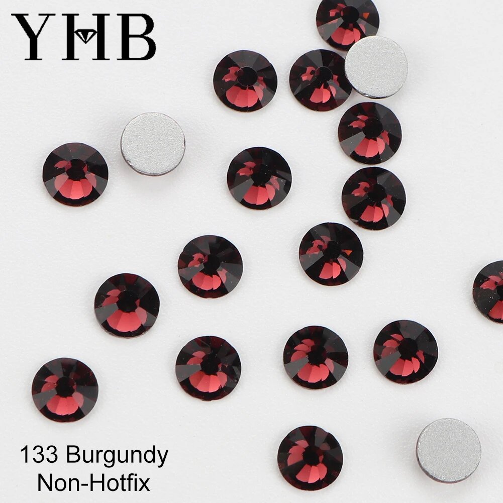 Стразы YHB 133 Burgundy, Бордовые, 4mm SS16, 1440шт