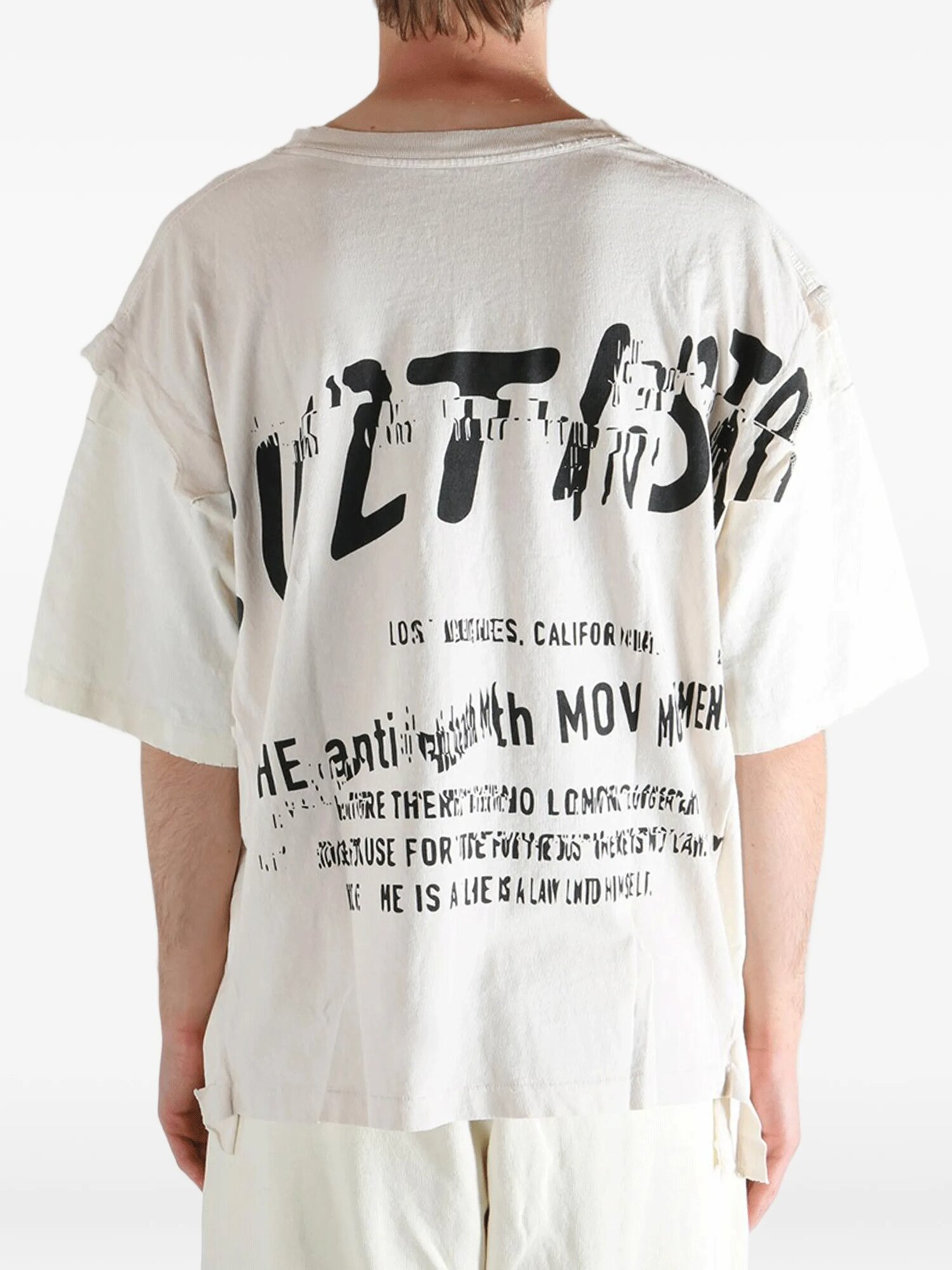 Футболка RIVINGTON roi Rebis Moda Apocrypha Quad Tee, размер 48, бежевый/белый — фото 1