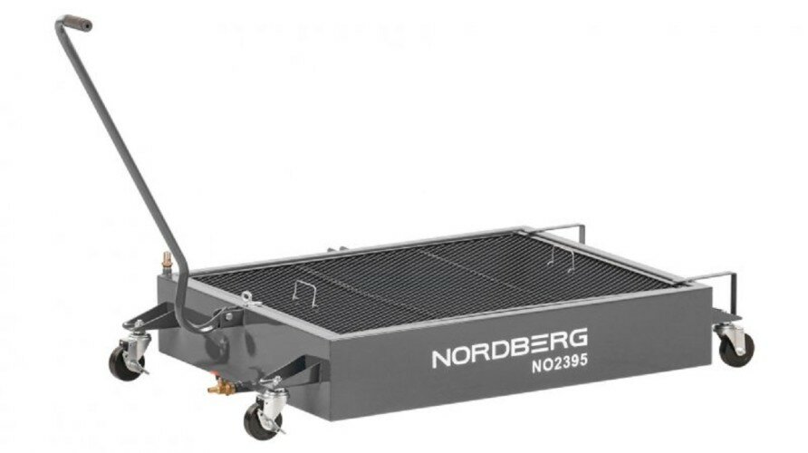 Поддон для слива масла NORDBERG NO2395 на колесах, 95 л, серый NO2395(G)