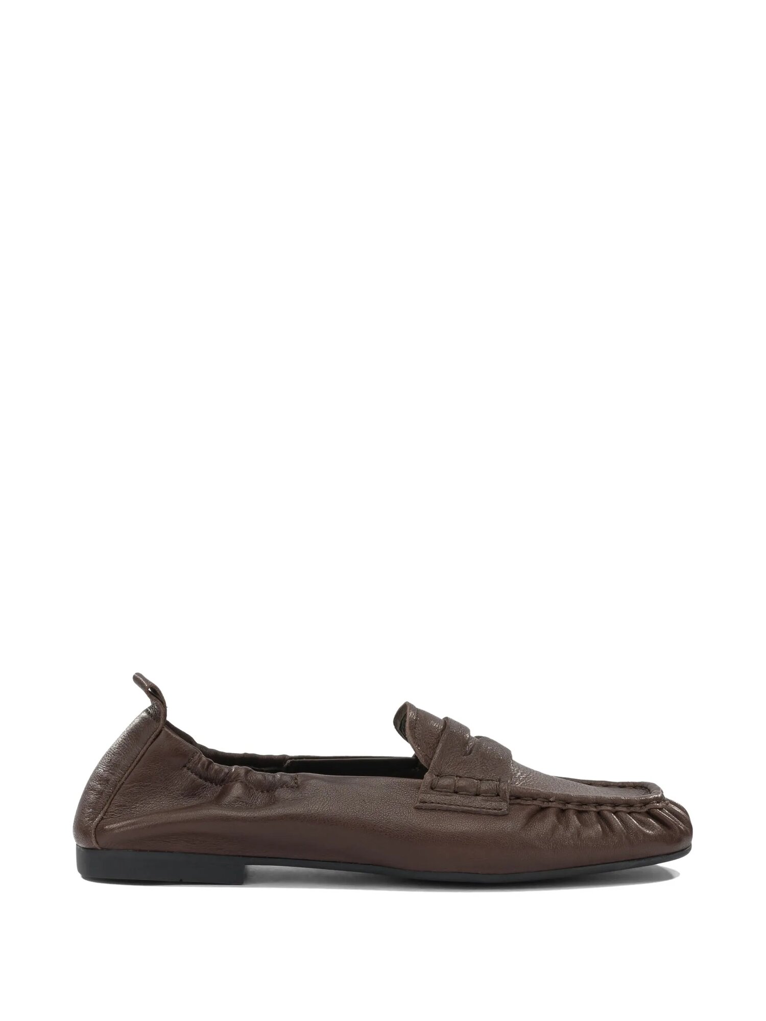 Лоферы Ruched leather loafers