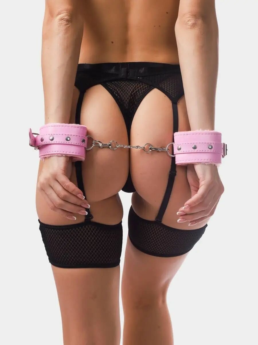 Наручники БДСМ с мехом мягкие секс-игрушки 18+ для взрослых