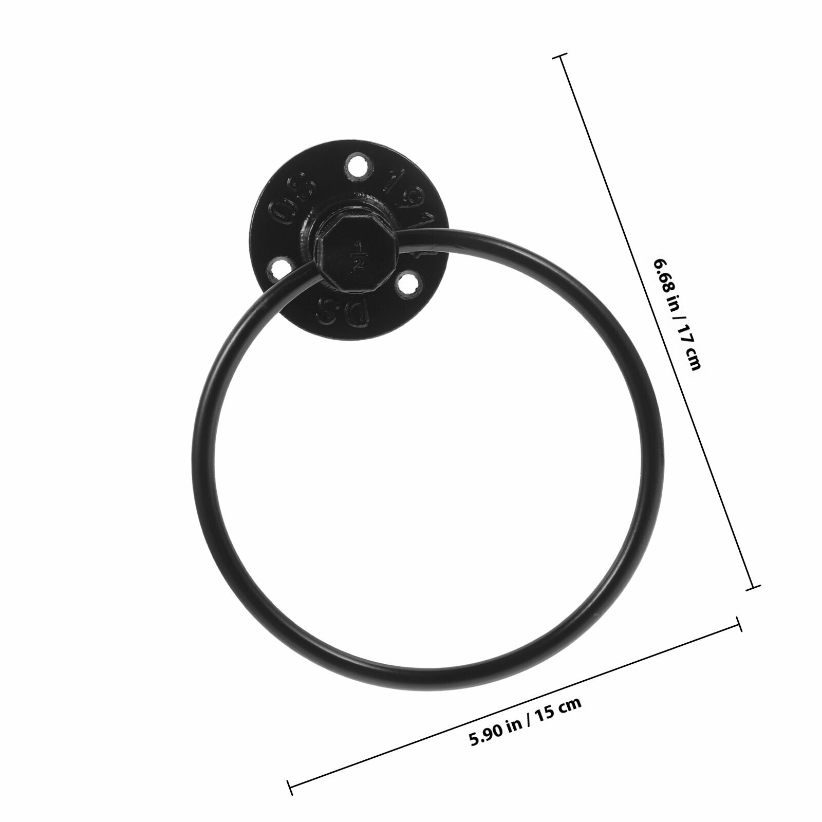 Держатель Полотенец Для Ванной Компактный Черный 17.00X15.00X6.50Cm