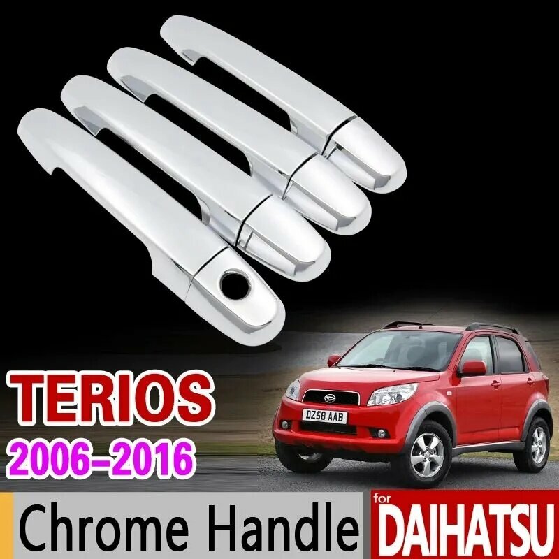 Ручка дверная автомобильная, арт. Для Daihatsu Terios Bego 2006-2016, Toyota Rush Eco Wild и Perodua Nautica J200 F700 — хромированные накладки на дверные ручки, автомобильные аксессуары для стайлинга, 1 шт.