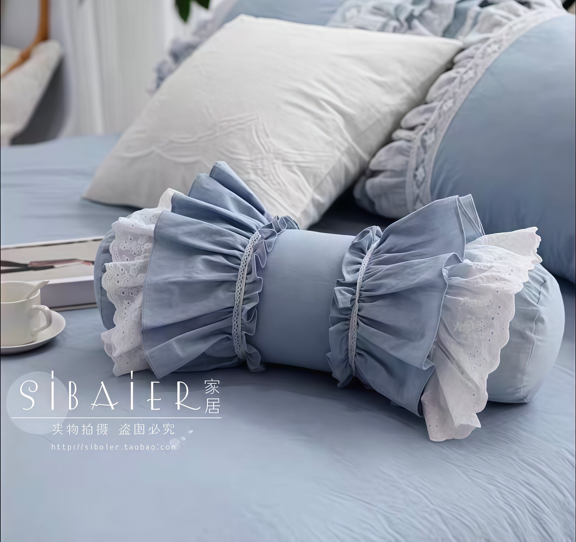 Декоративная подушка AY "Julliette Dream", ручная вышивка, 100 % хлопок, 74 см x 48 см，Конфетная подушка (включая наполнитель и наволочку)