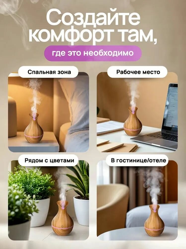 Увлажнитель воздуха для дома мини бесшумный аромадиффузор