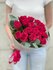 Букет цветов / Decoriflora / Монобукет из Роз / Цвет малиновый, 19 шт