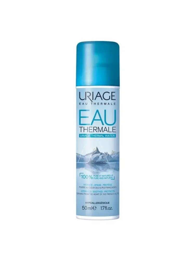 URIAGE, Eau Thermale Увлажняющая термальная вода-спрей, для лица и тела детей и взрослых, 50 мл