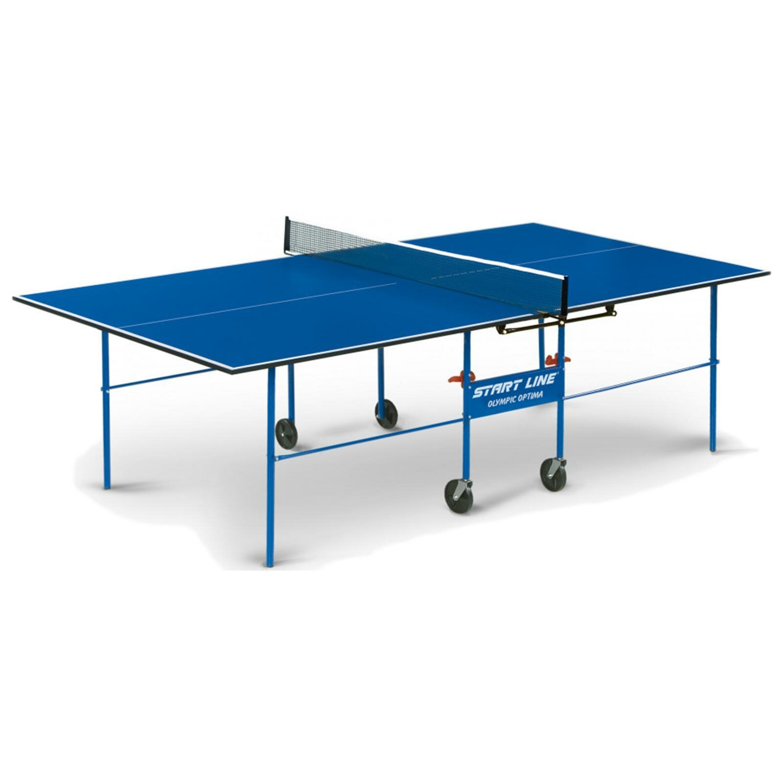 Стол теннисный Start Line Olympic Optima BLUE, 208×115.6×76 см, с сеткой, складной, синий