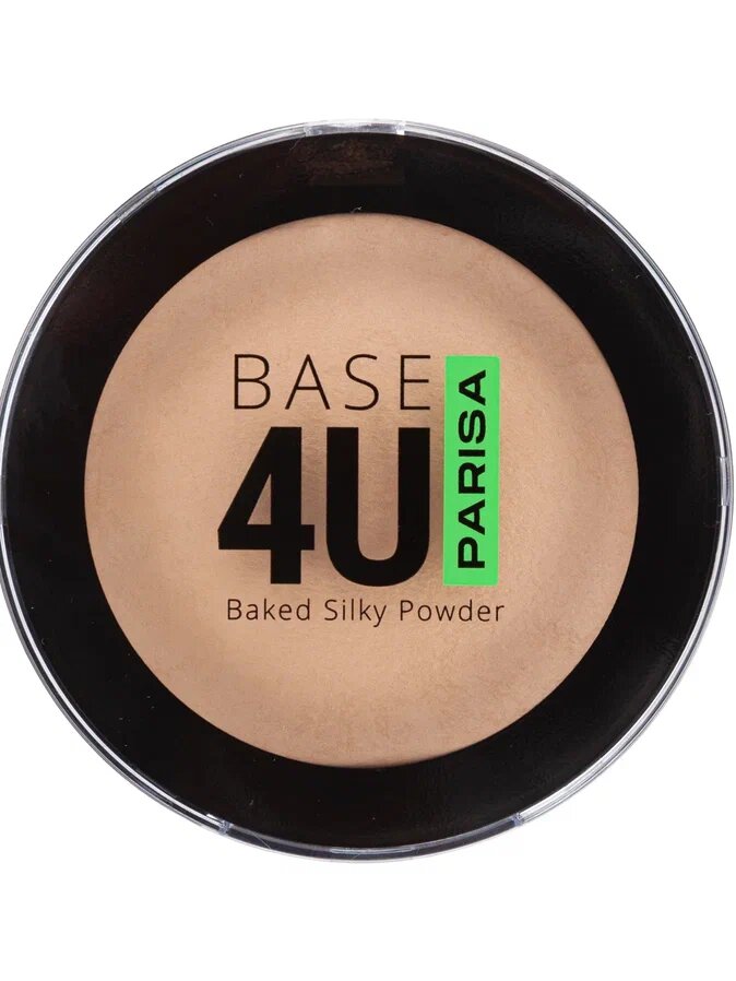 Parisa Base 4U Пудра запеченная шелковистая для макияжа лица, тон 06 tan - загар, 13 г