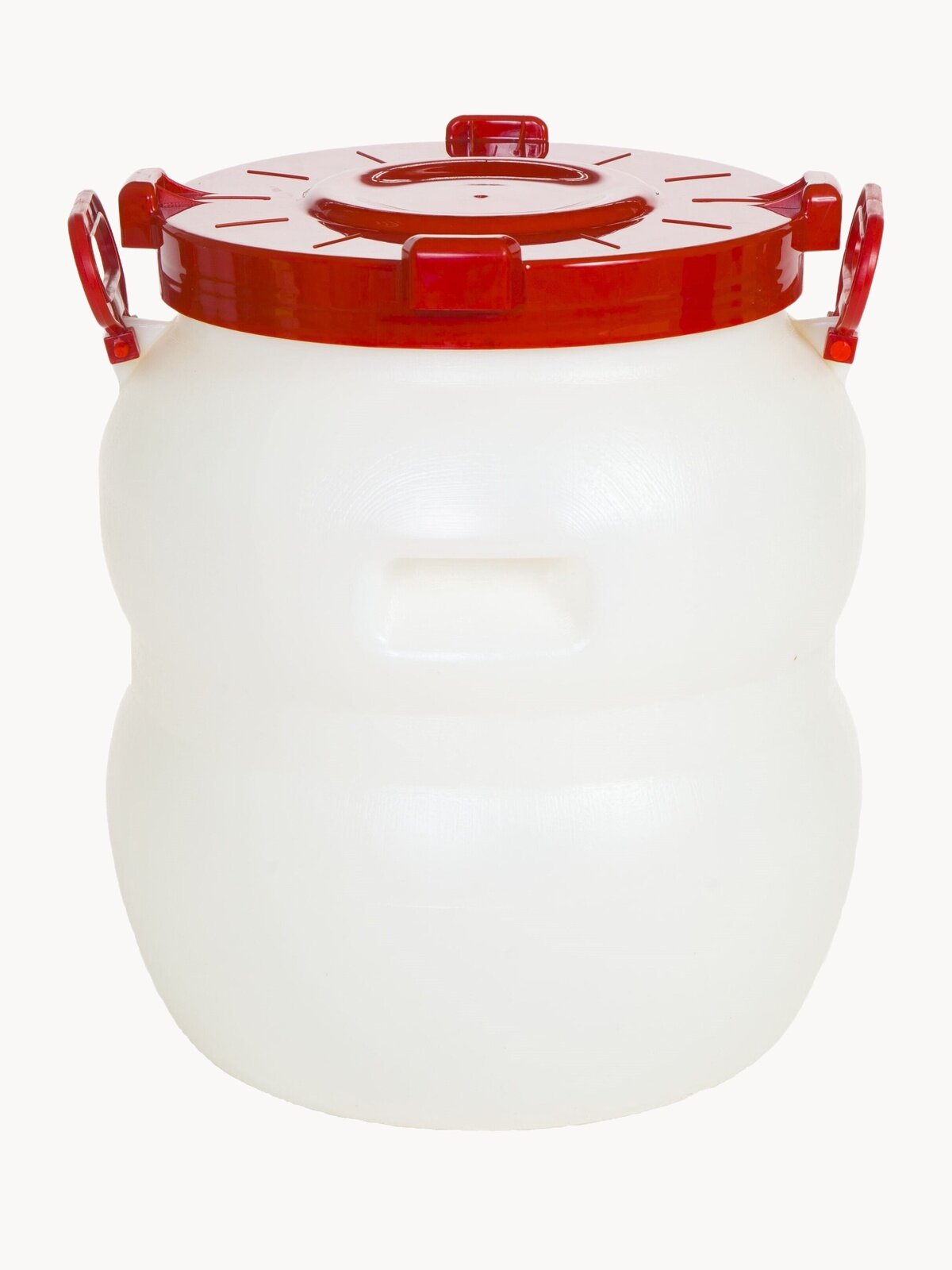 Бочка пластиковая, Радиан, 50 л, пищевая, круглая, с ручками, с широким горлом, повышенной прочности