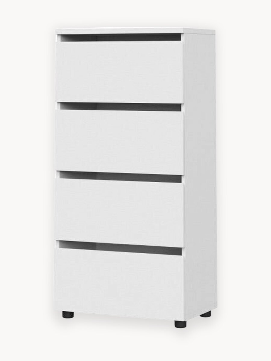 Комод "Токио" для одежды 4 ящика цвет: Белый "Парк Мебели"