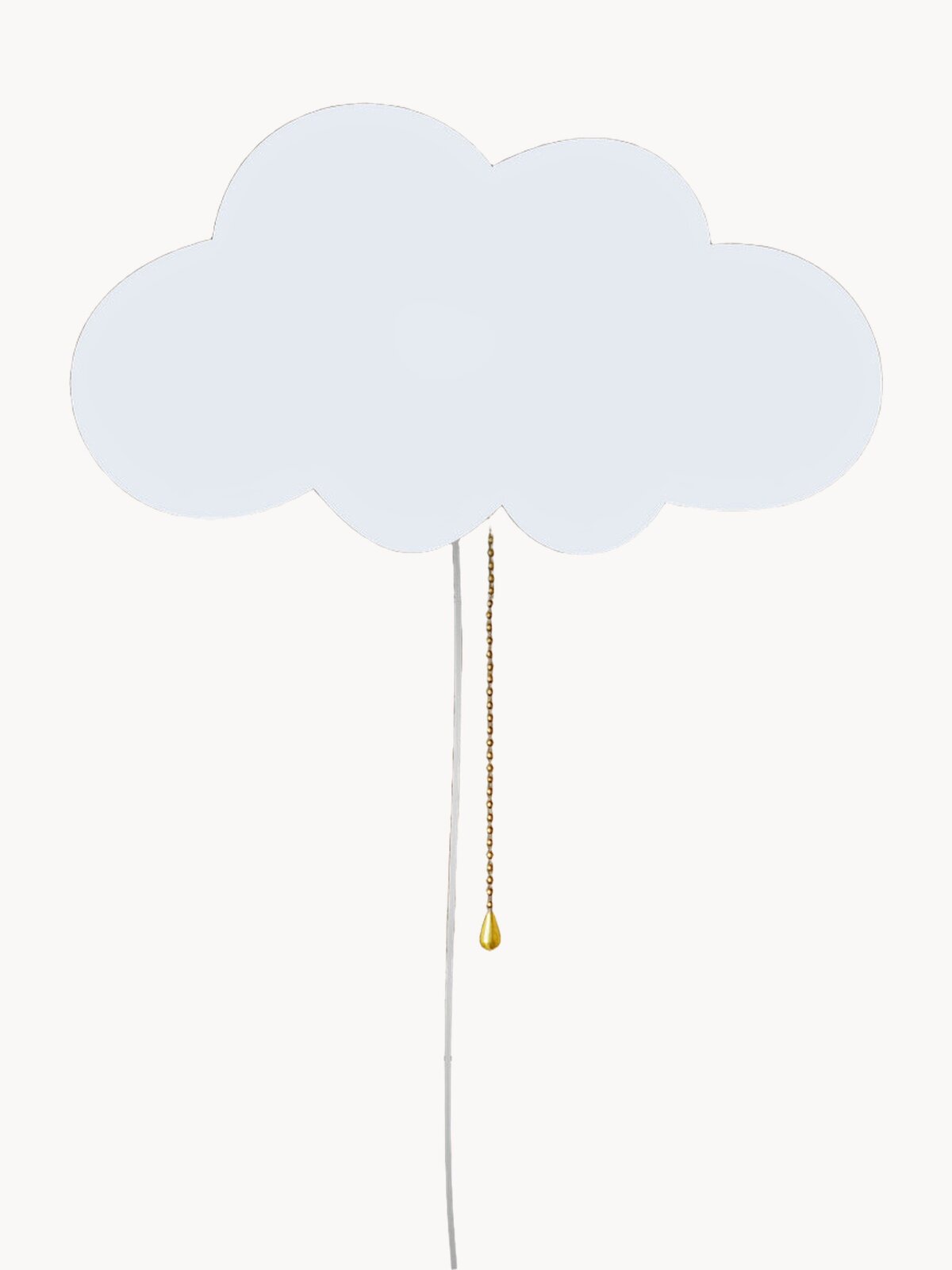 Ночник детский настенный облако деревянный с сонеткой, нейтральный белый свет, питание от сети 220В, 45х25 см