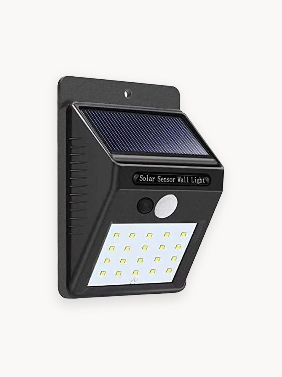 Уличный светодиодный светильник на солнечной батарее, прожектор с датчиком движения, 20 ламп